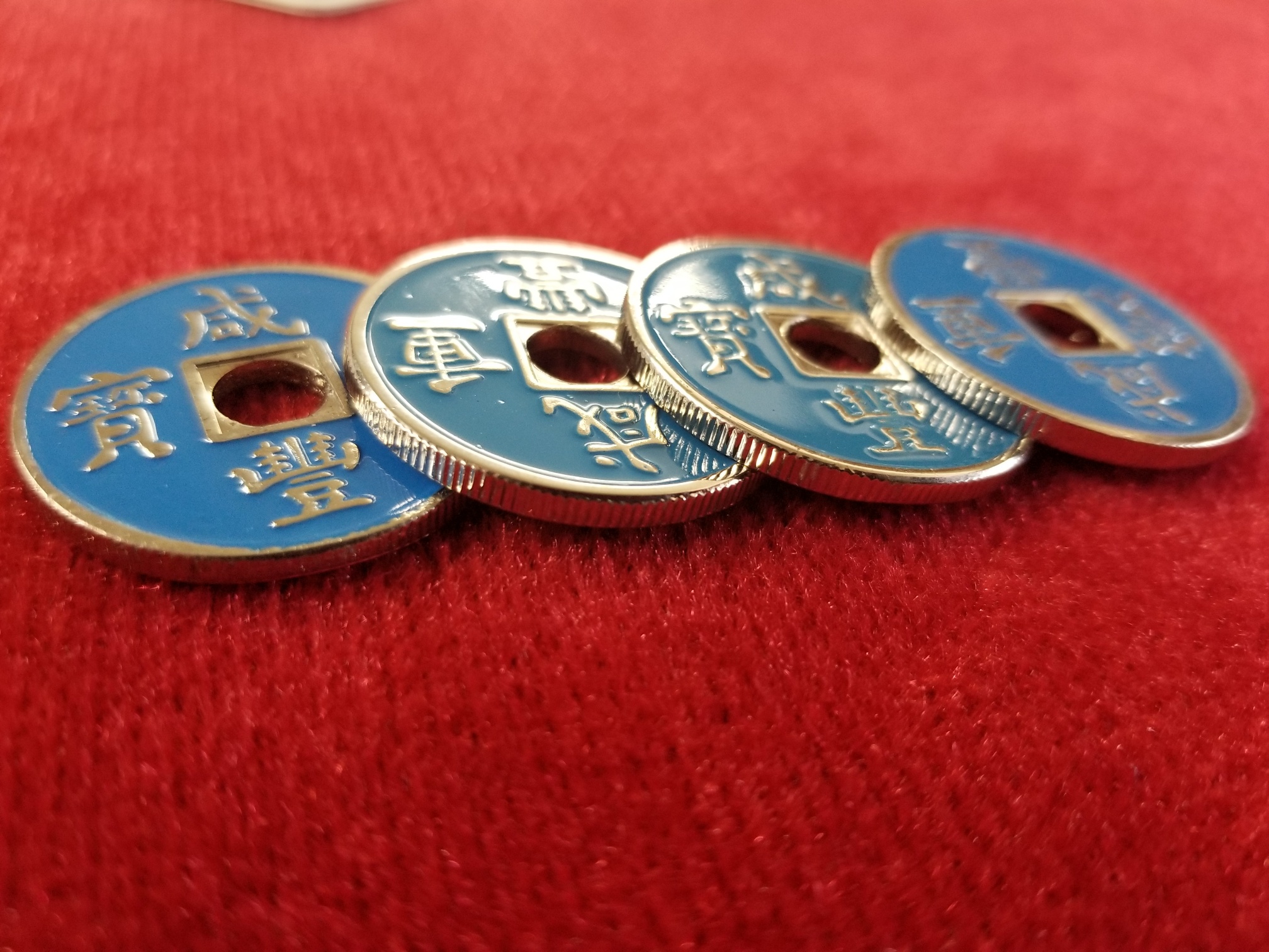 SET OF 4 CHINESE COINS - Mark Mason JB Magic UK